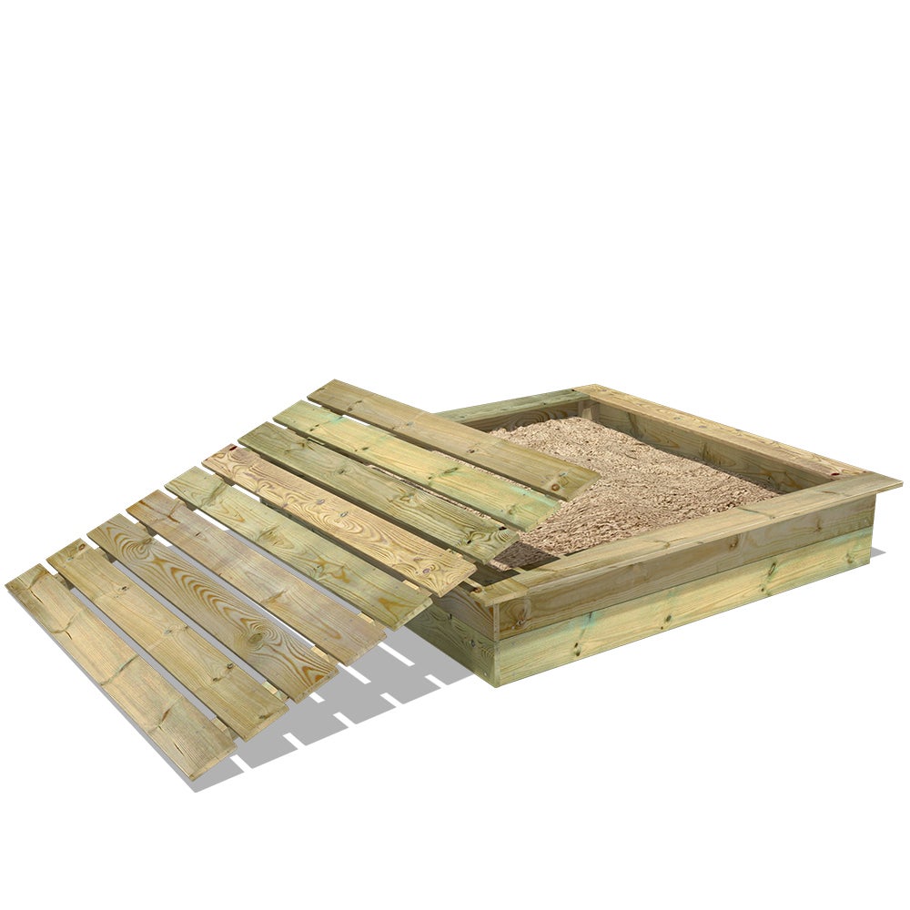 Wickey Bac à sable King Kong avec imprégné couvercle bois, oite à sable ...