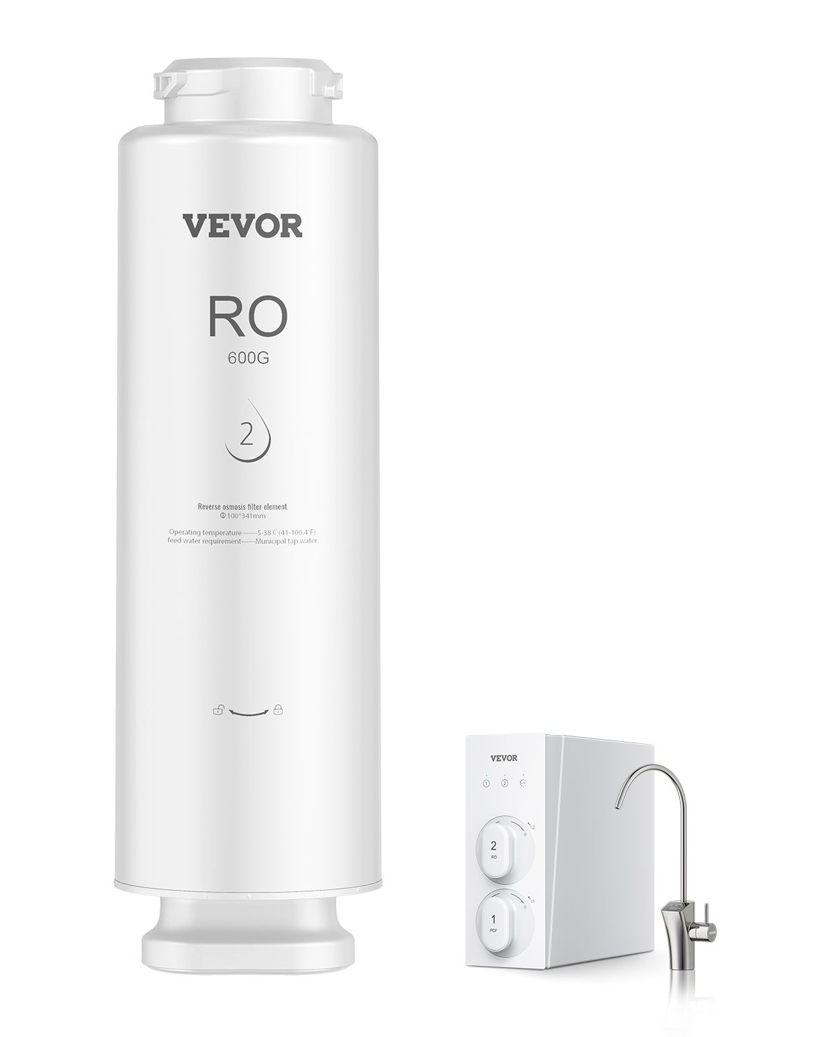 VEVOR Sistema di ricambio filtro osmosi inversa 10 stadi, 600 GPD ...