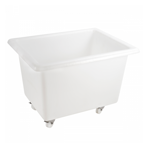 Bac grand volume 170 L - 4 roues pivotantes dont 2 avec freins - blanc ...