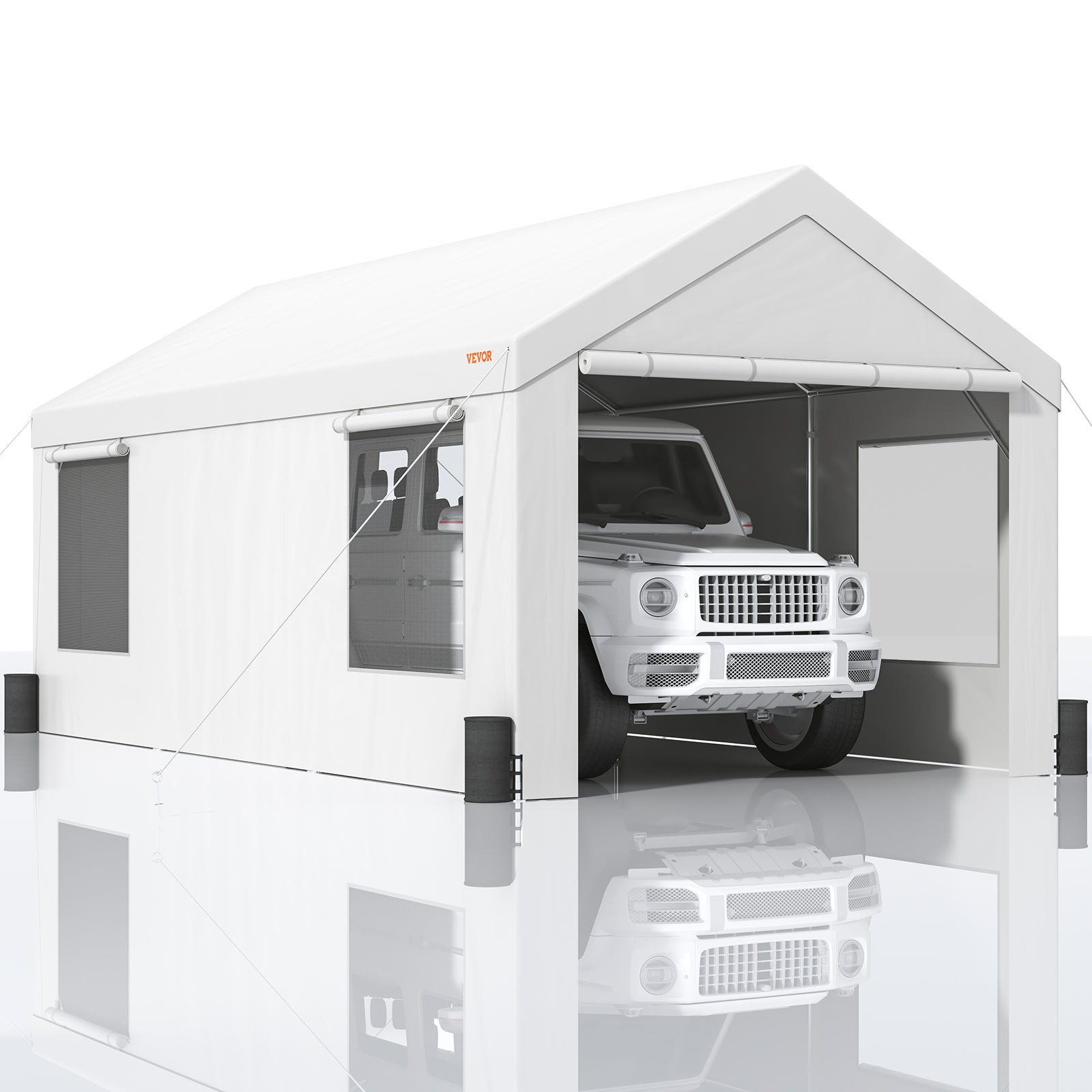 VEVOR Posto Auto Coperto Tettoia per Auto Garage Shelter 12X20Ft e 8 ...
