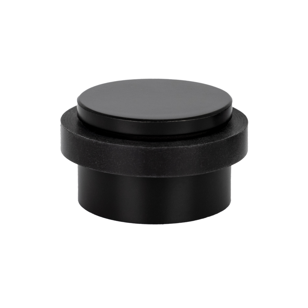 Butoir de sol 24 x 20 mm, acier laqué noir avec caoutchouc de ...