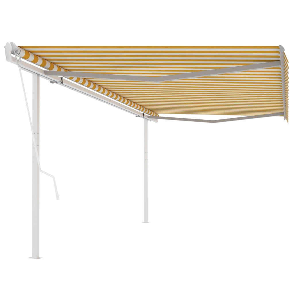 The Living Store - Auvent automatique rétractable avec poteaux 5x3,5 m ...