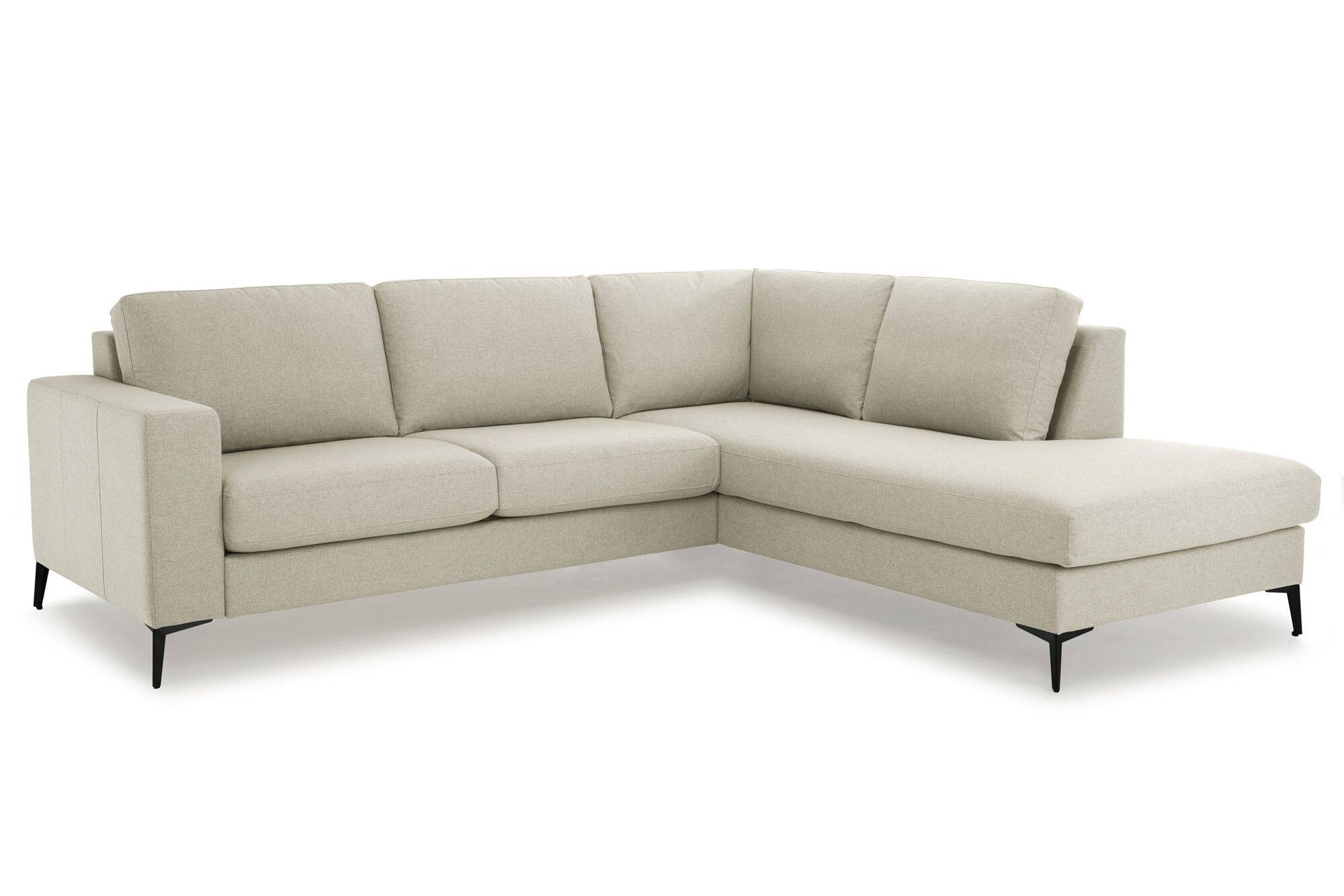 Canapé d'angle tissu Peter CAMIF - Canapé angle droit - Lin | Leroy Merlin