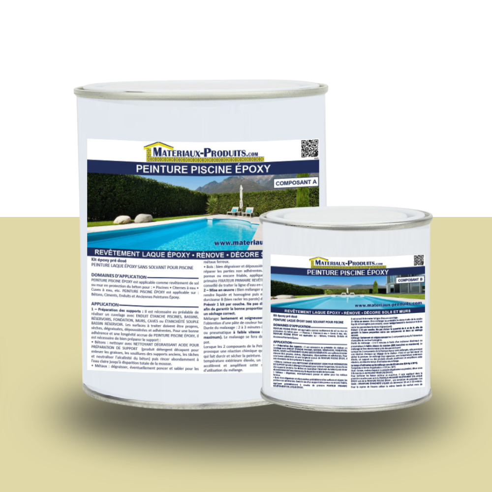 Peinture Piscine époxy Kit de 5 Kg Ivoire RAL 1015 - PEINT35 - MATPRO ...