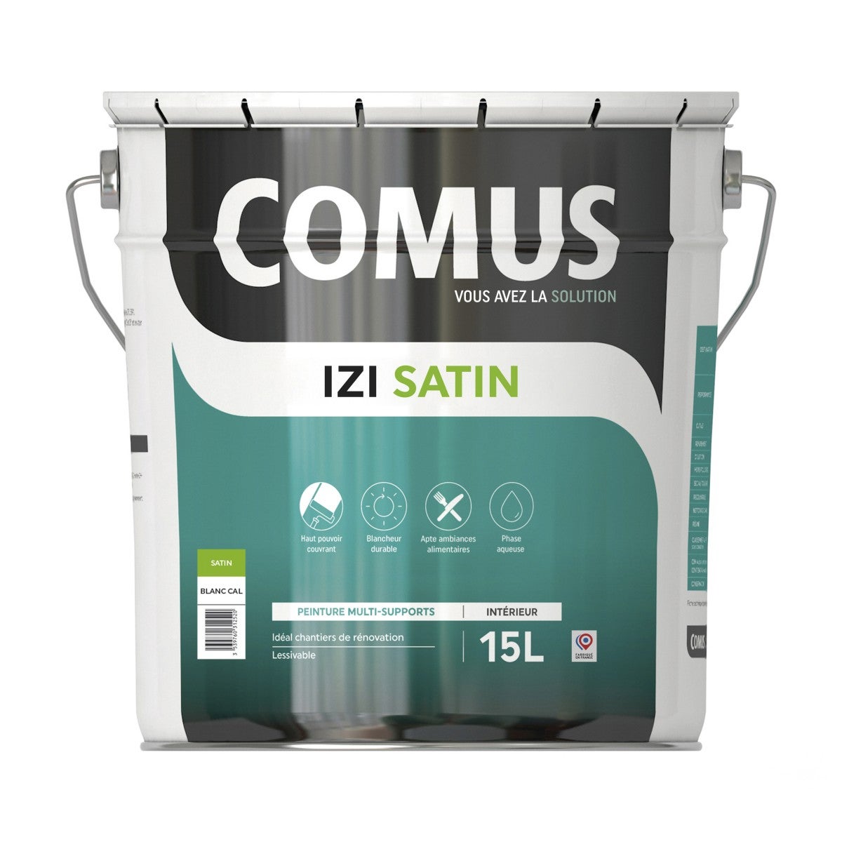 IZI'SATIN 15L - Peinture acrylique d'aspect satin en phase aqueuse - COMUS | Bricoman