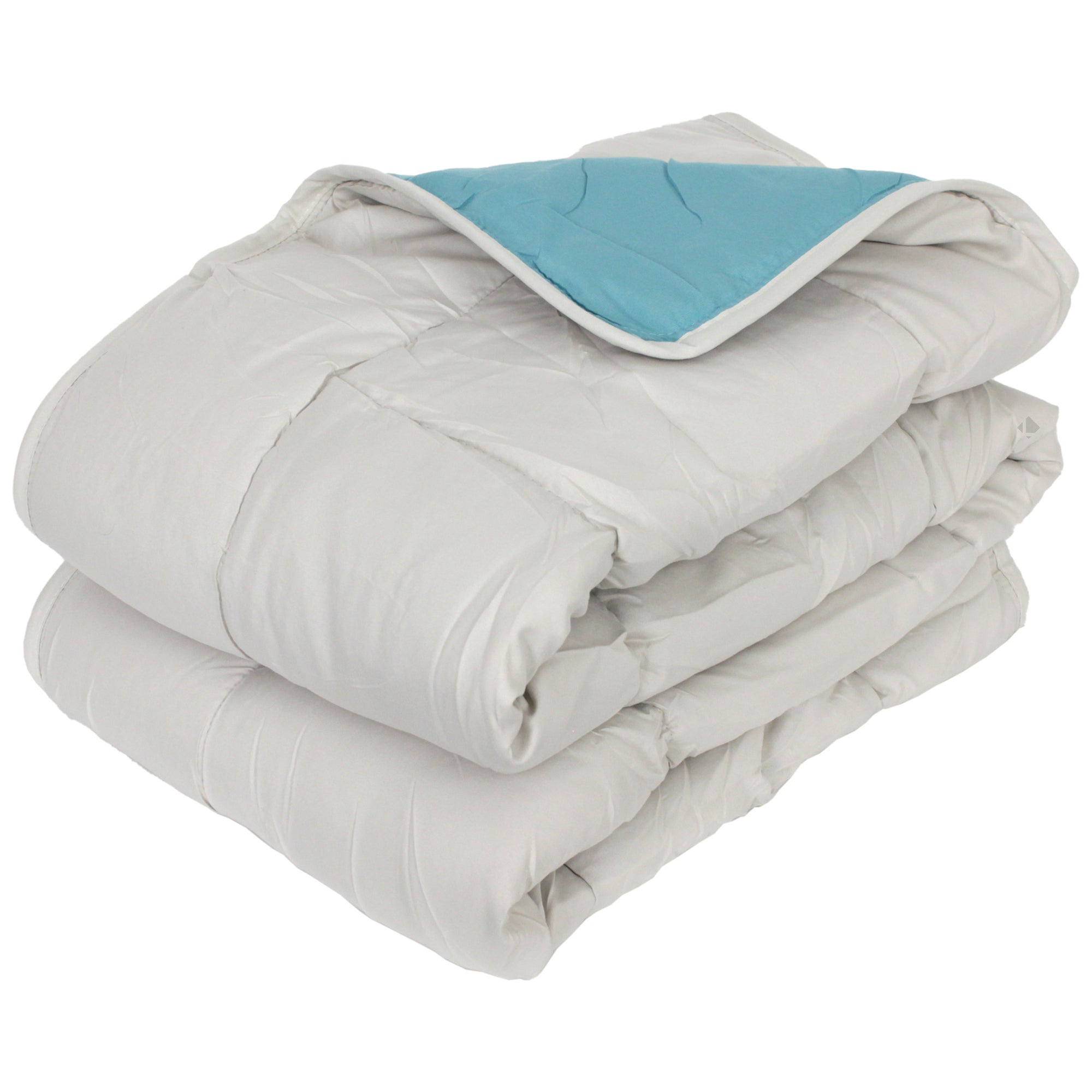 Couette été 140x200 cm COCOON BICOLORE Lac/Galet garnissage fibre ...