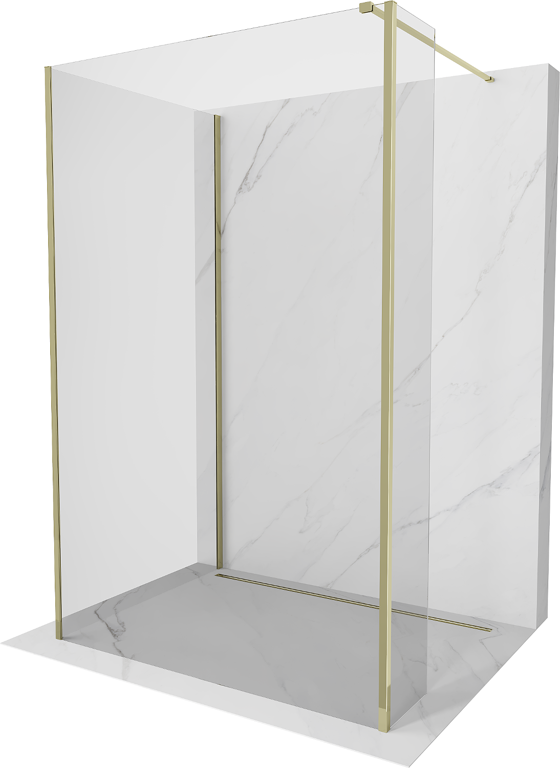 Mexen Kioto paroi de douche Walk-in 140 x 100 x 30 cm, transparent ...