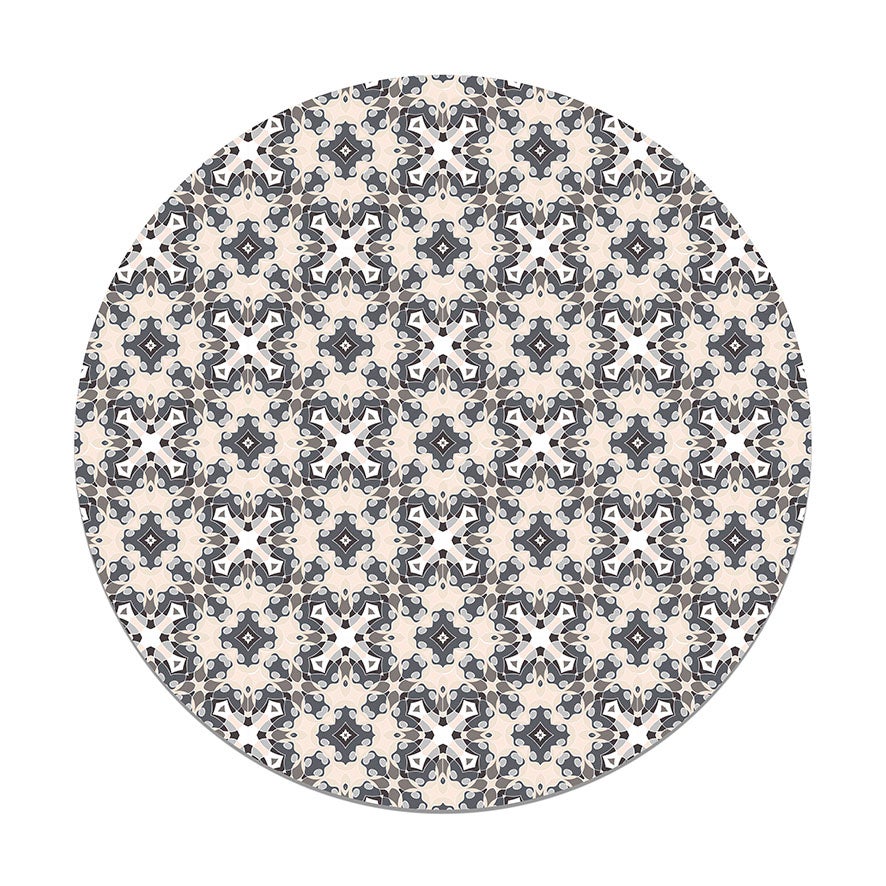 Panorama Tapis du sol Vinyle Ronde Hydraulique Type Oriental Gris ...