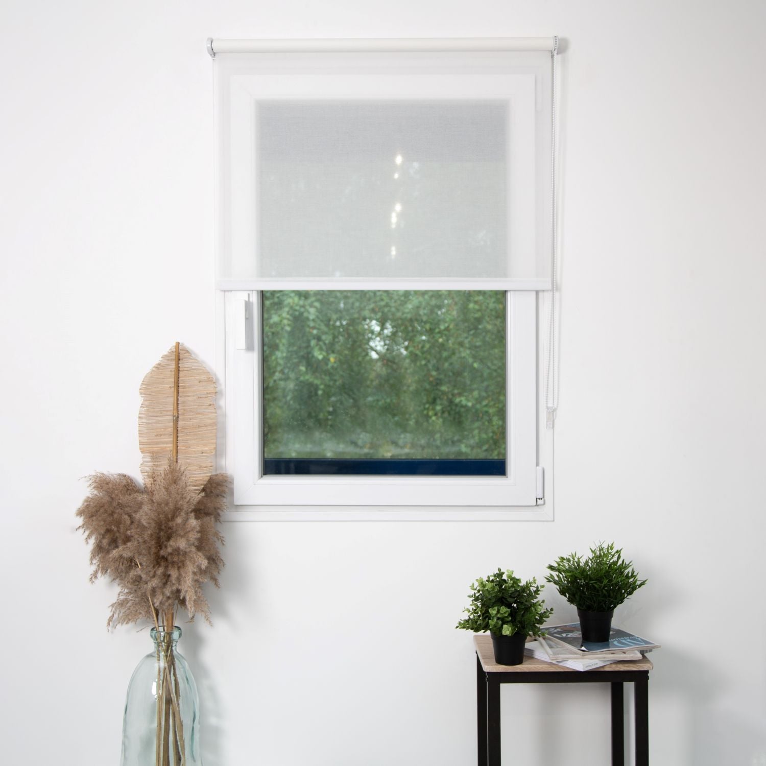 MADECOSTORE Store enrouleur tamisant transparent uni blanc - Essentiel ...