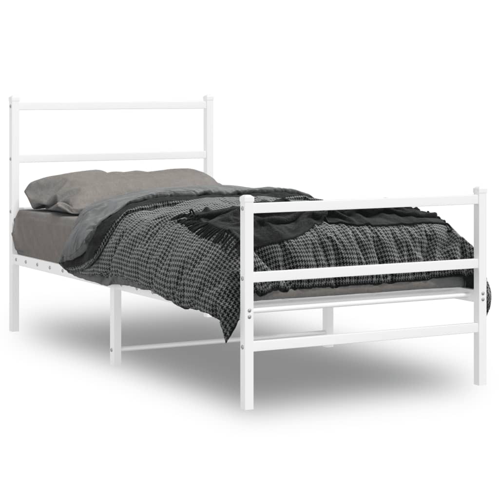 Maison Exclusive - Cadre de lit métal sans matelas avec pied de lit ... Maison Exclusive - Cadre de lit métal sans matelas avec pied de lit ...