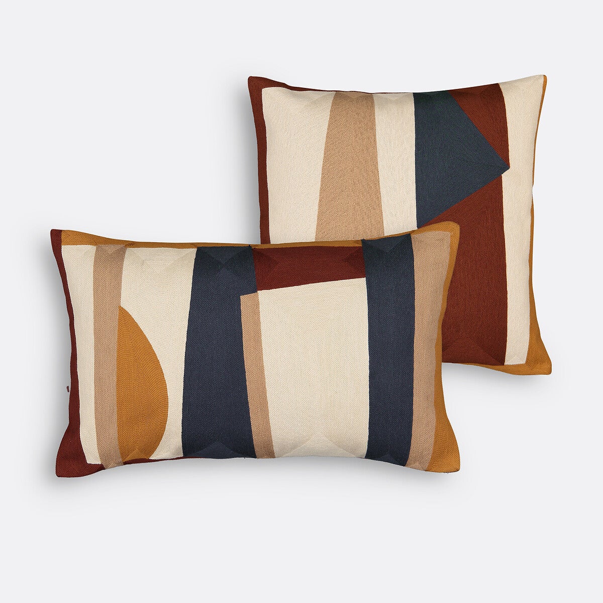 Housse de coussin brodée, Scolto - Multicolore - 45 x 45 cm | Leroy Merlin