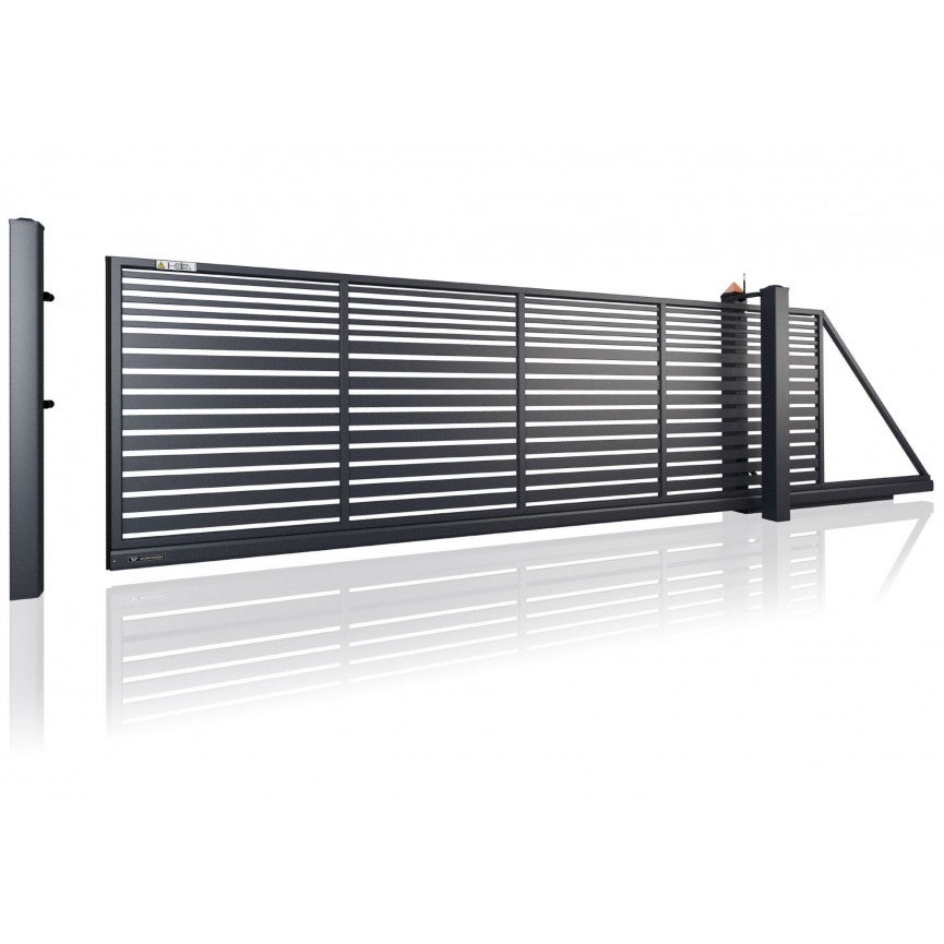 Portail coulissant MODERN AW.10.106 - P noir avec motorisation intégrée ...