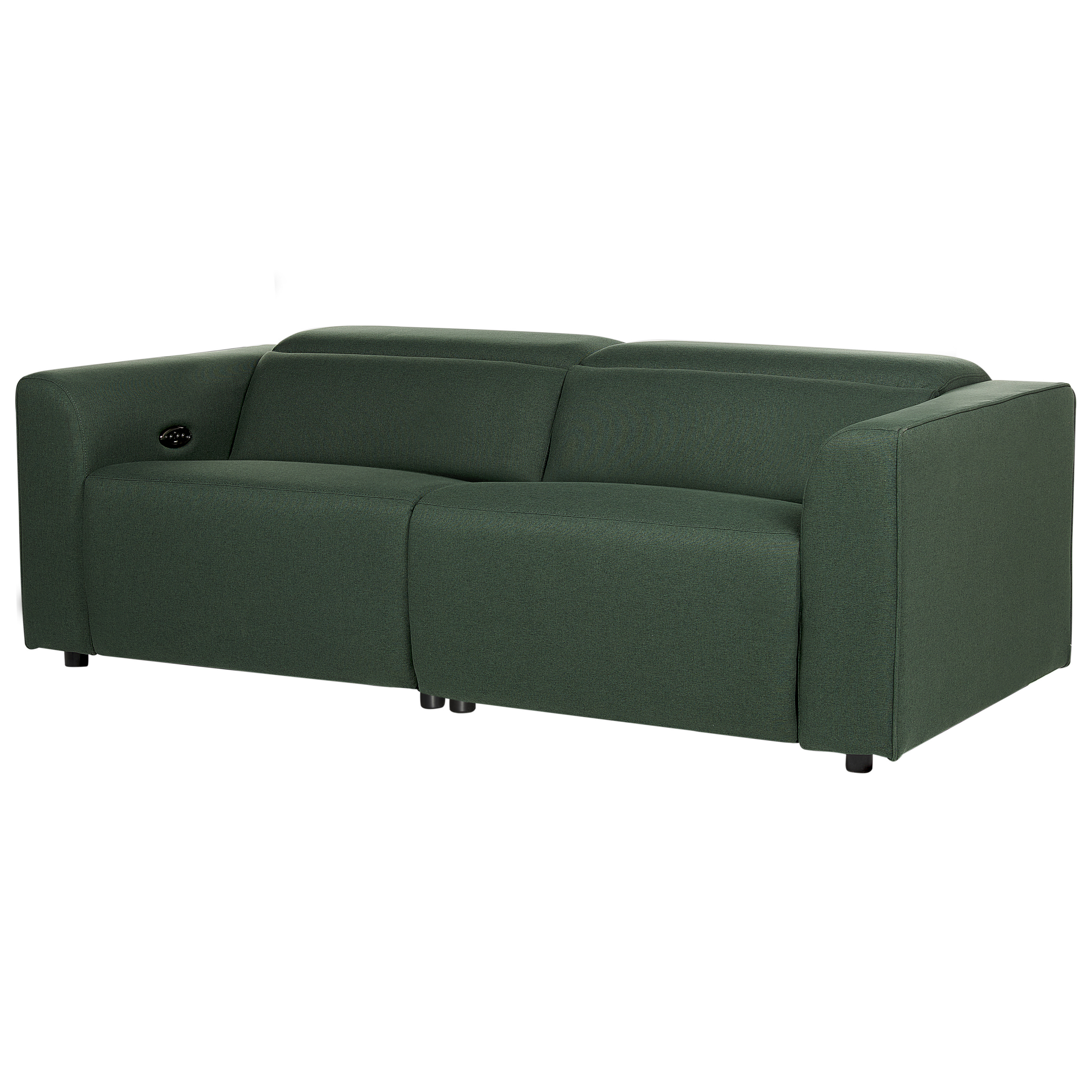 Canapé relax électrique 2 places ULVEN Tissu Vert foncé avec port USB ...
