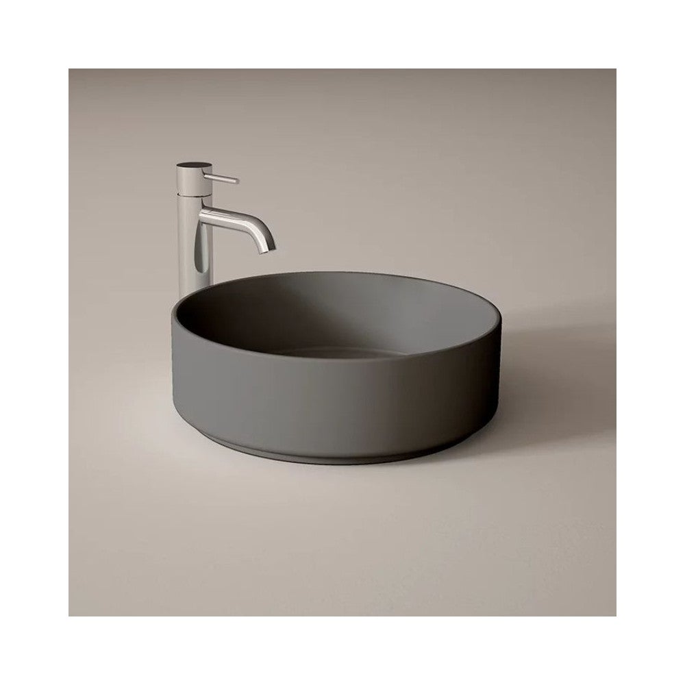 Vasque ronde céramique COLOR - Ø 37cm - hauteur 12cm - gris anthracite ...
