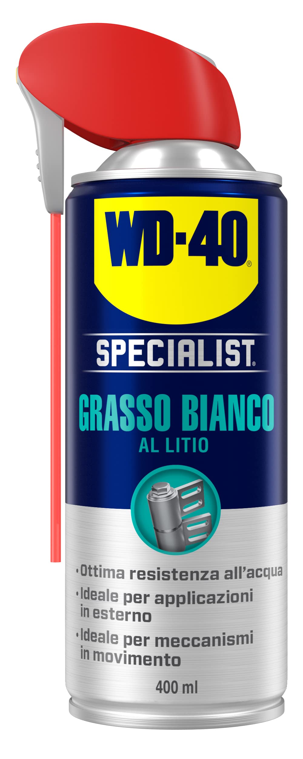 WD-40 Specialist Grasso Bianco al Litio Spray con Sistema Doppia Posizione, 400 ml | Leroy Merlin