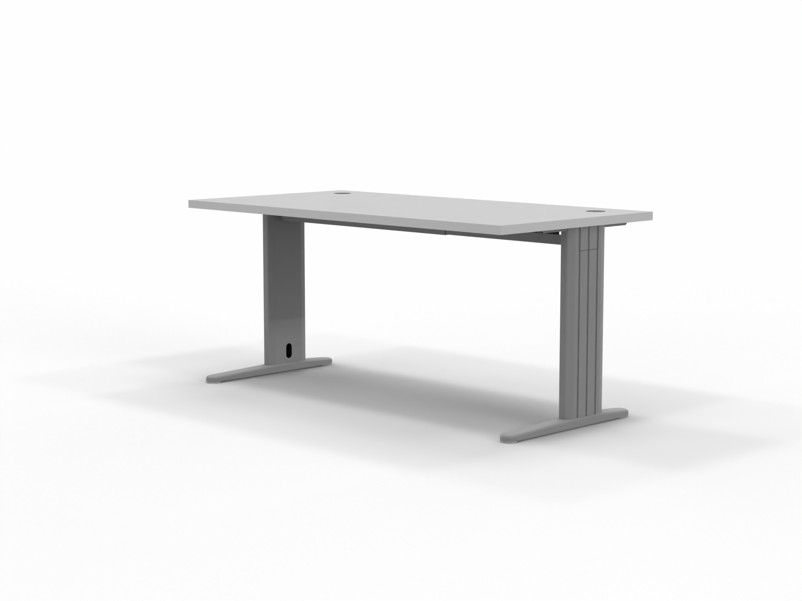 Mesa escritorio color Gris Spacio Home Office H40 patas metalicas con ...