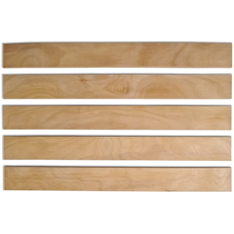 Lot de 5 lattes de 61 cm (610 mm) largeur 53mm épaisseur 8 mm 7 plis ...