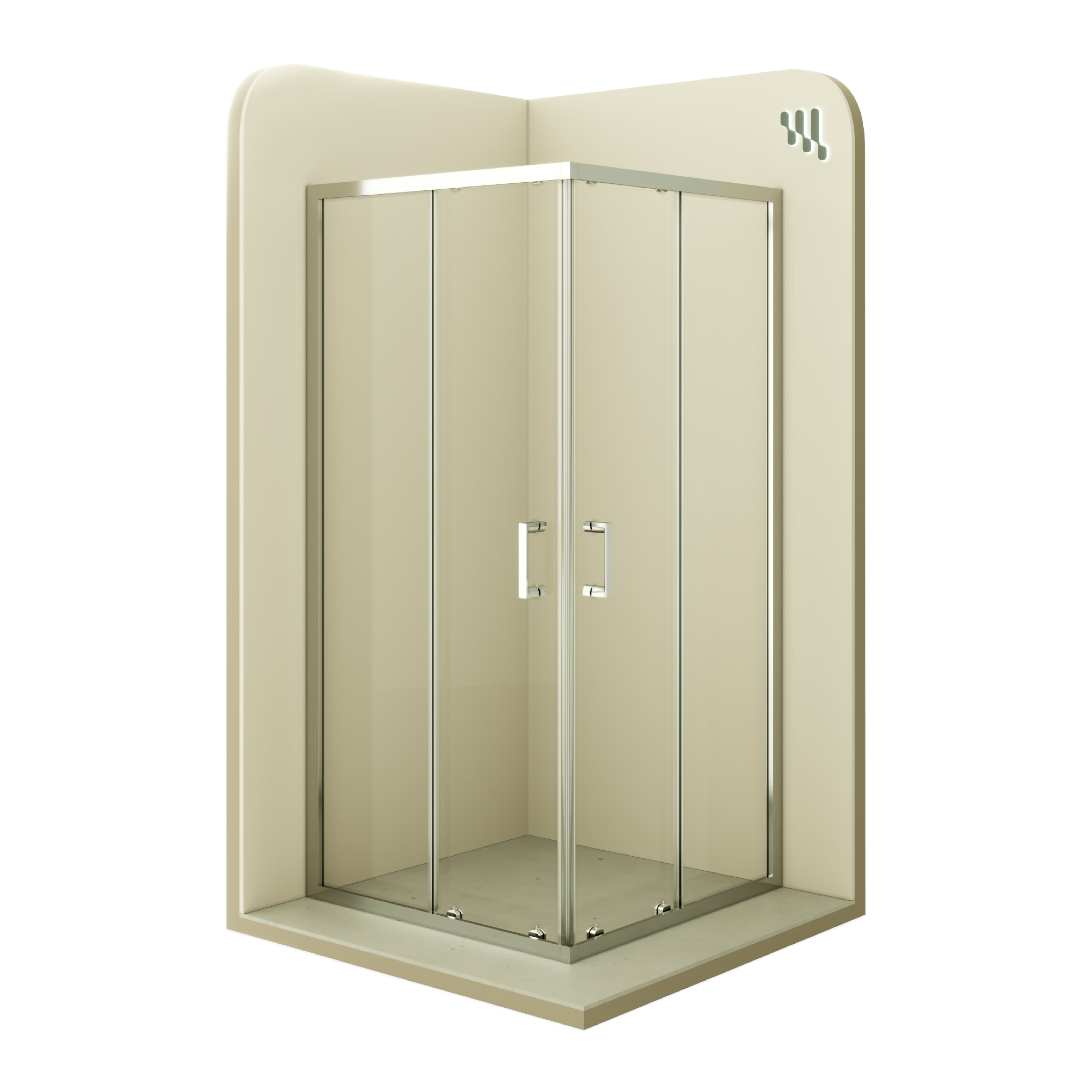 Mampara de Ducha Moments Of Glass Diana 80x80x190 cm con puertas ...