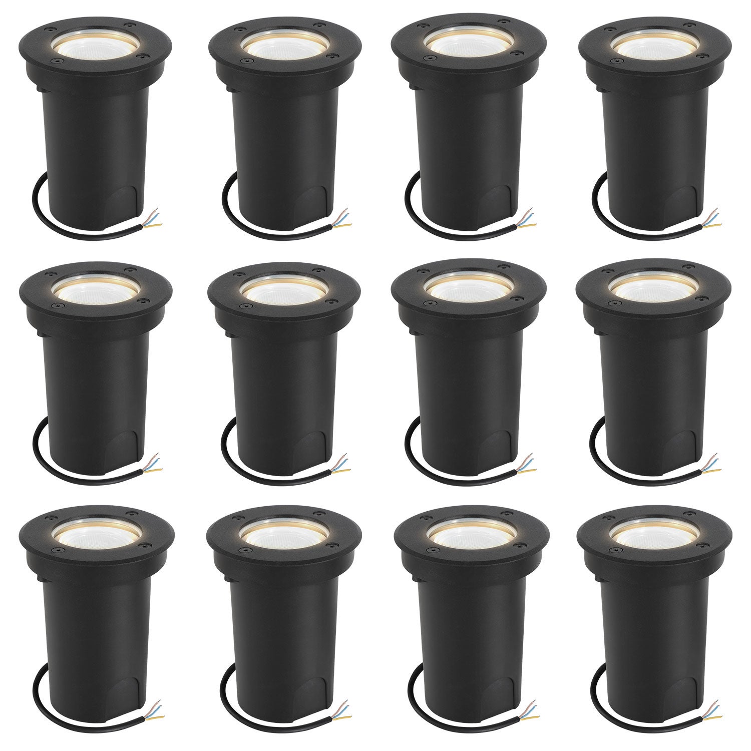 12 focos LED para exteriores, empotrables, giratorios, IP67, 3 W, color ...