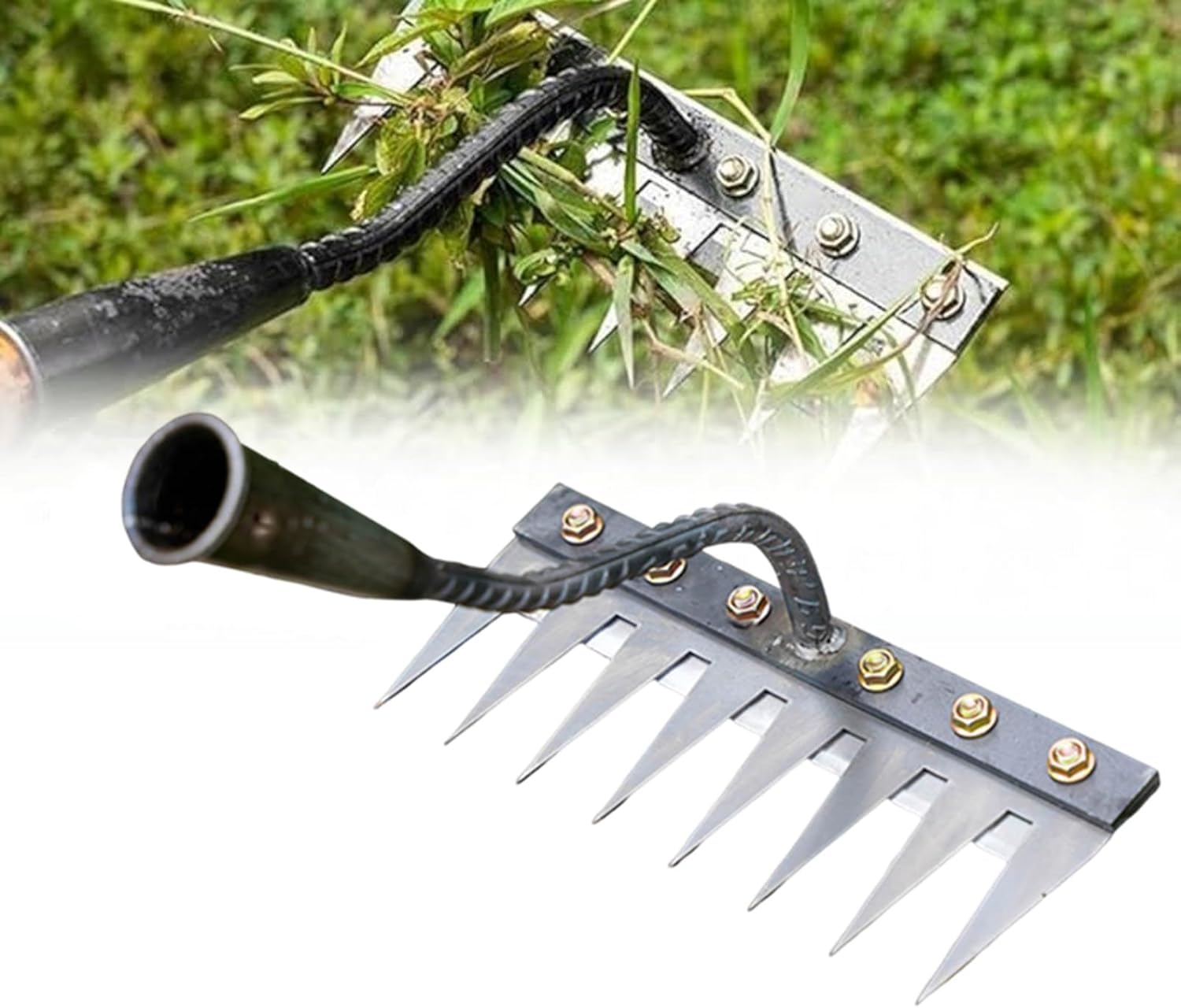 Râteau de Désherbage en Acier au Carbone, Râteau de Jardin en Métal ...