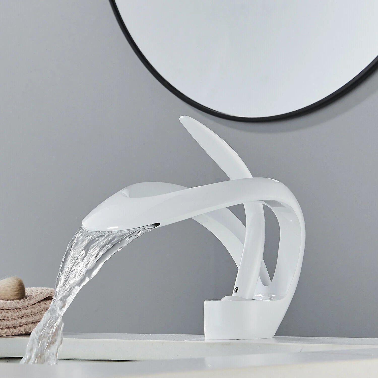 1 home hotel decorative waterfall faucet, indoor bathroom sink faucet ...
