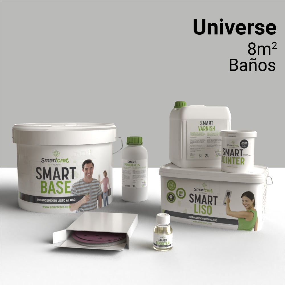 Smart kit microcemento para superficies absorbentes 8m2. Color universe ...