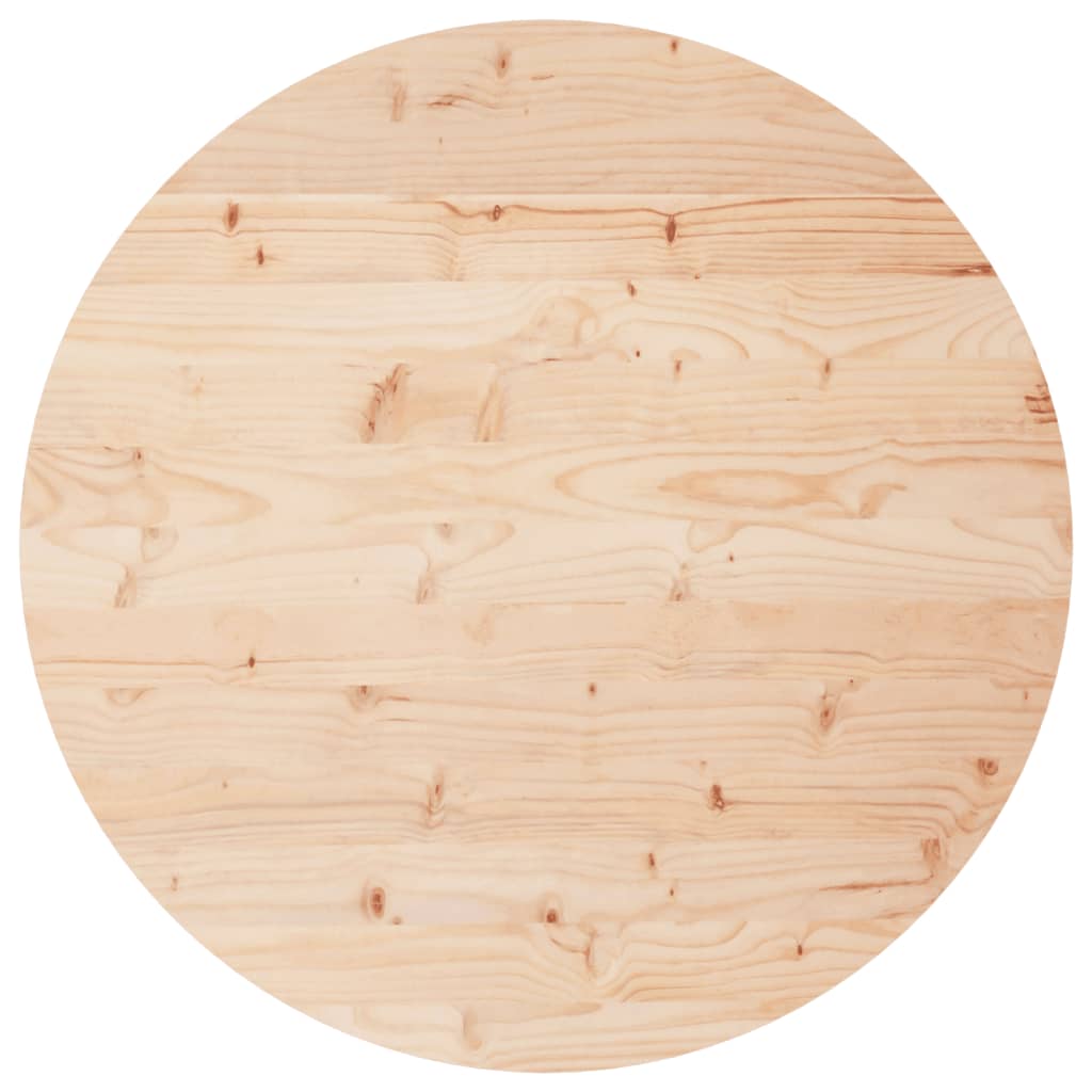 Plateau de table rond en bois de pin massif ?80x3 cm | Leroy Merlin