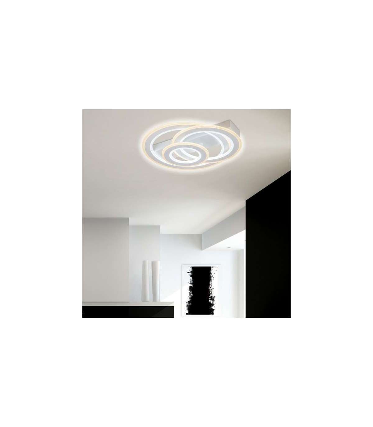 Plafón led modelo Zero acabado blanco 9 cm(alto)57 cm(ancho)50 cm(largo ...