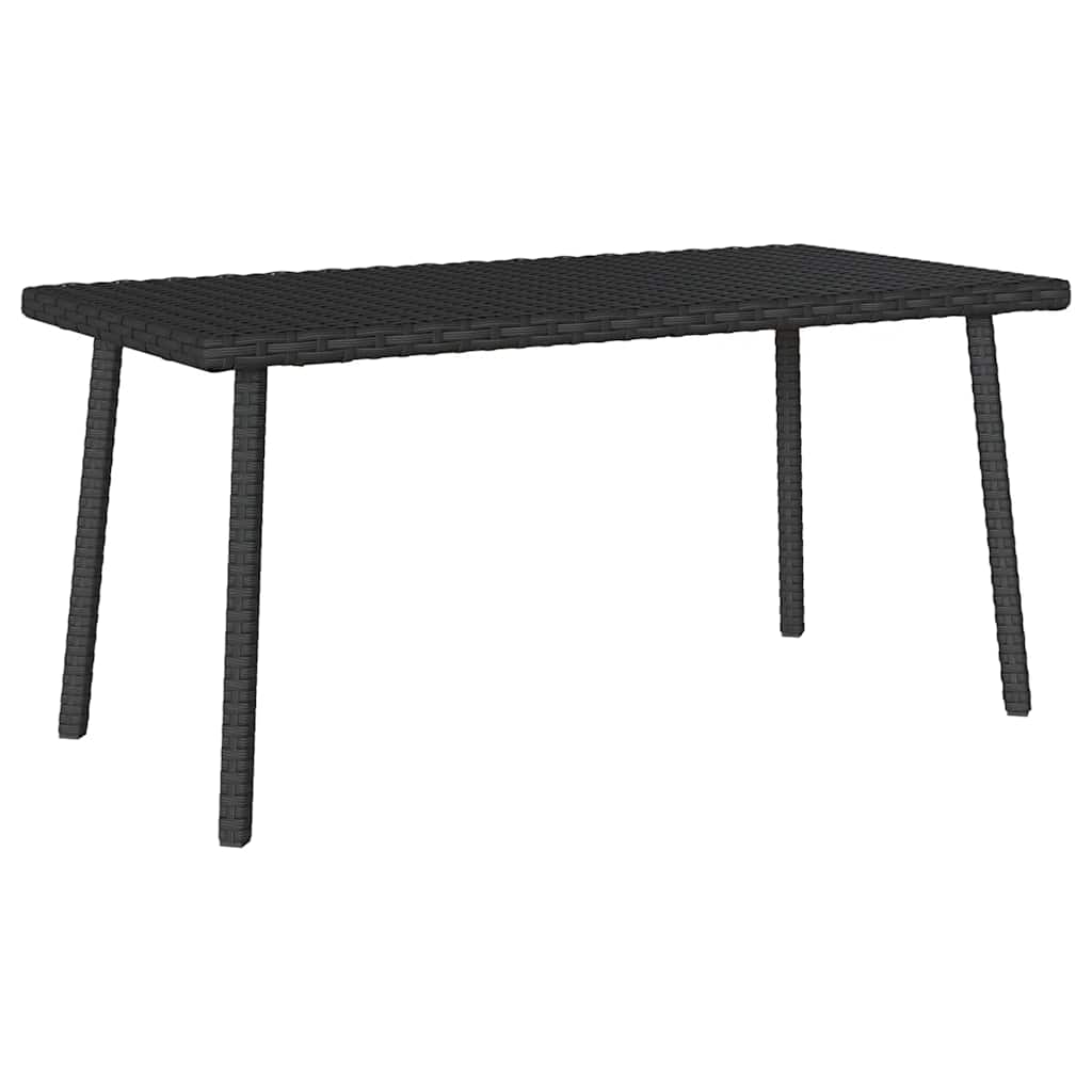 Mesa centro jardín rectangular negra 80x40x37cm ratán sintético | Leroy ...