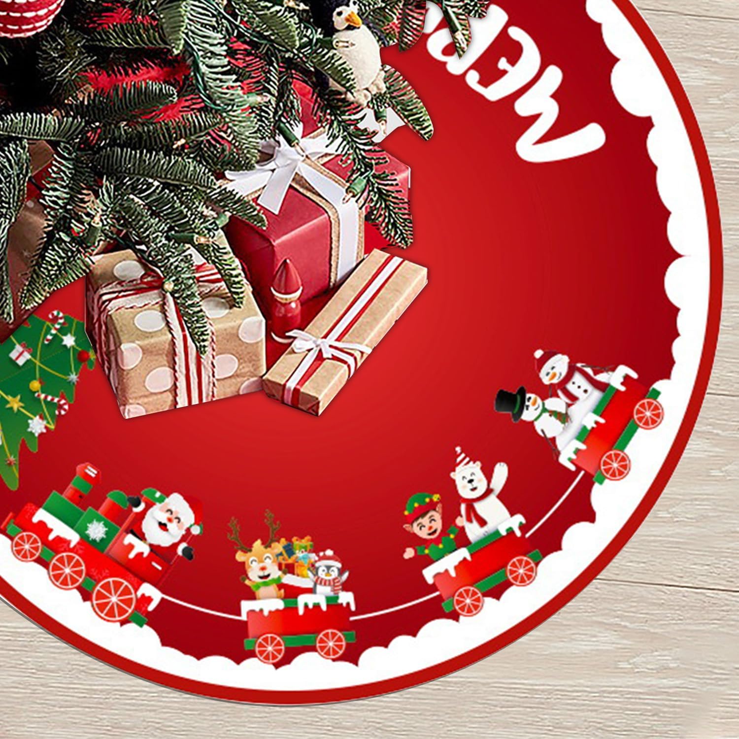 Jupe de Sapin de Noël, 90cm Noël Couverture Décorative d'arbre, Couvre ...