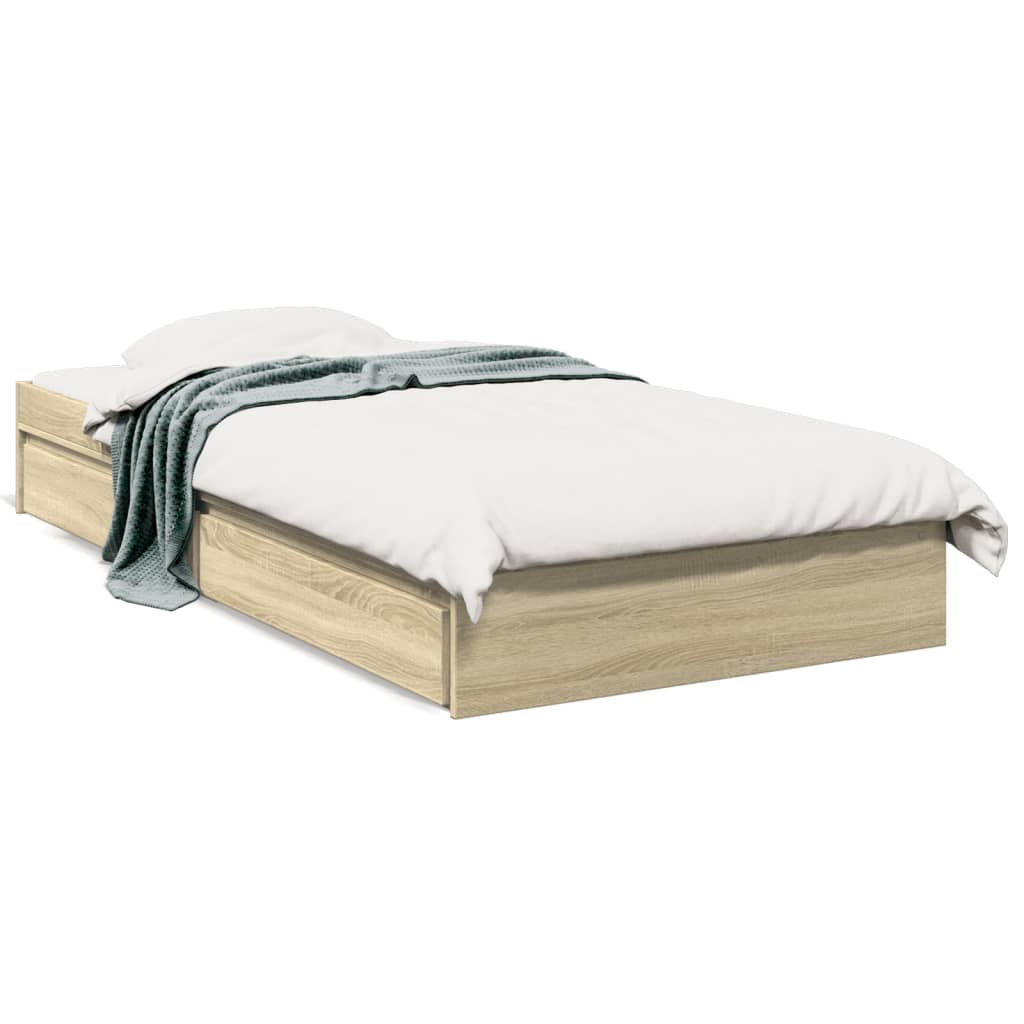 Cama individual | Cama para adultos | Cama con cajones madera ...