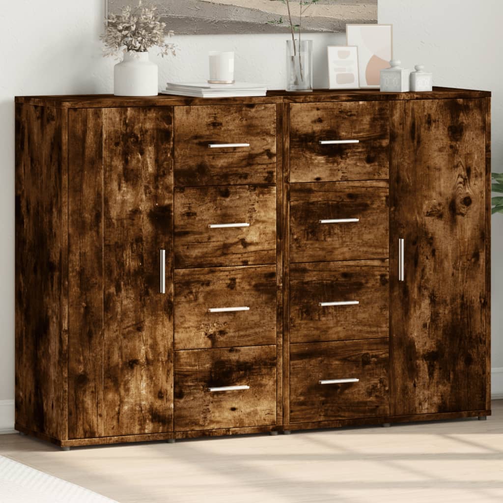 Maison Exclusive - Buffets 2 pcs chêne fumé 60x31x84 cm bois d'ingénierie | Leroy Merlin