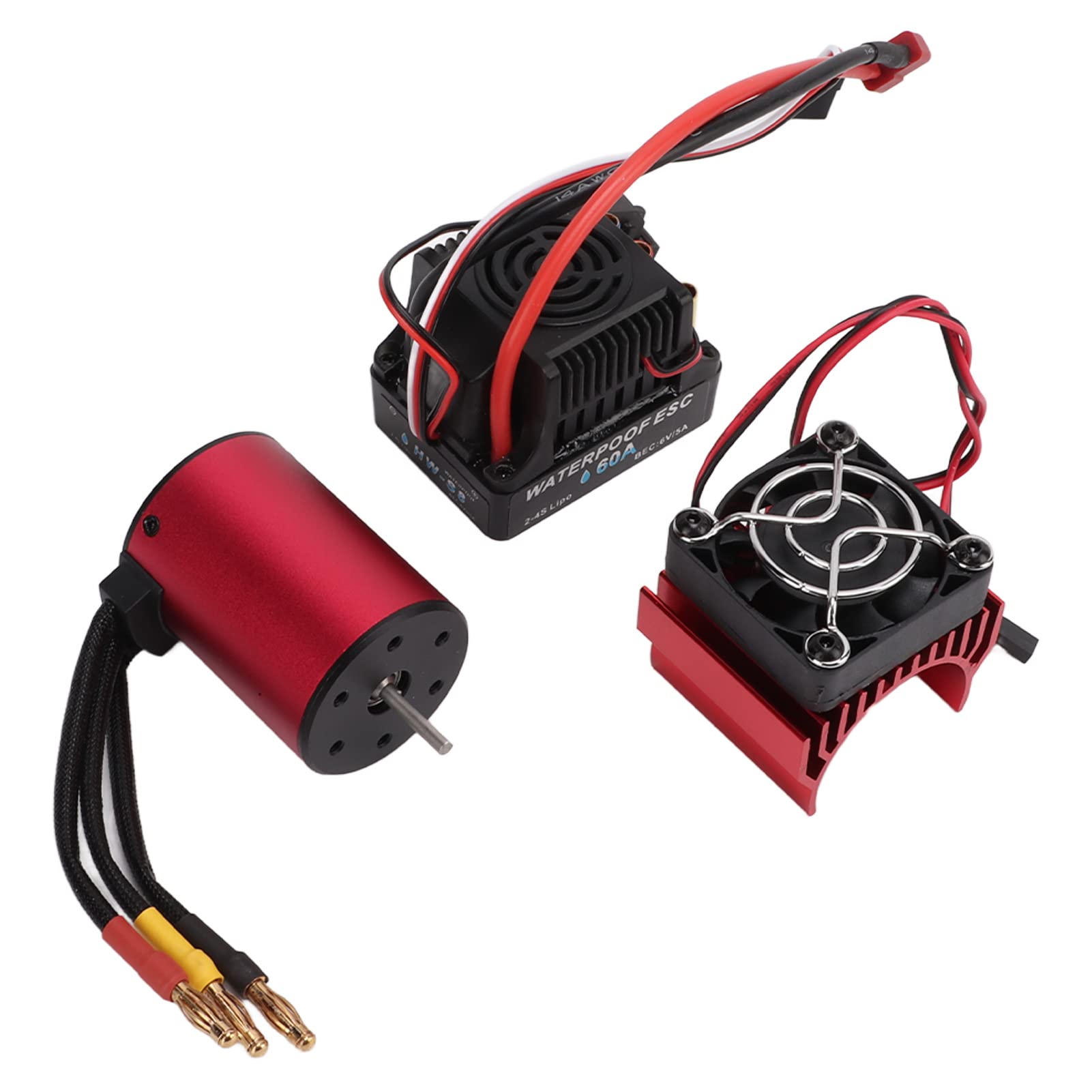 S3650 3900KV Motor sin escobillas 60A ESC disipador de calor del Motor ...
