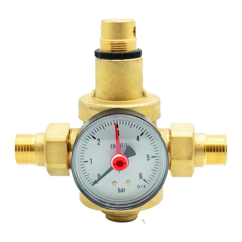 Reductor de presión de agua con manómetro EU 1 "MM 140mm | Leroy Merlin