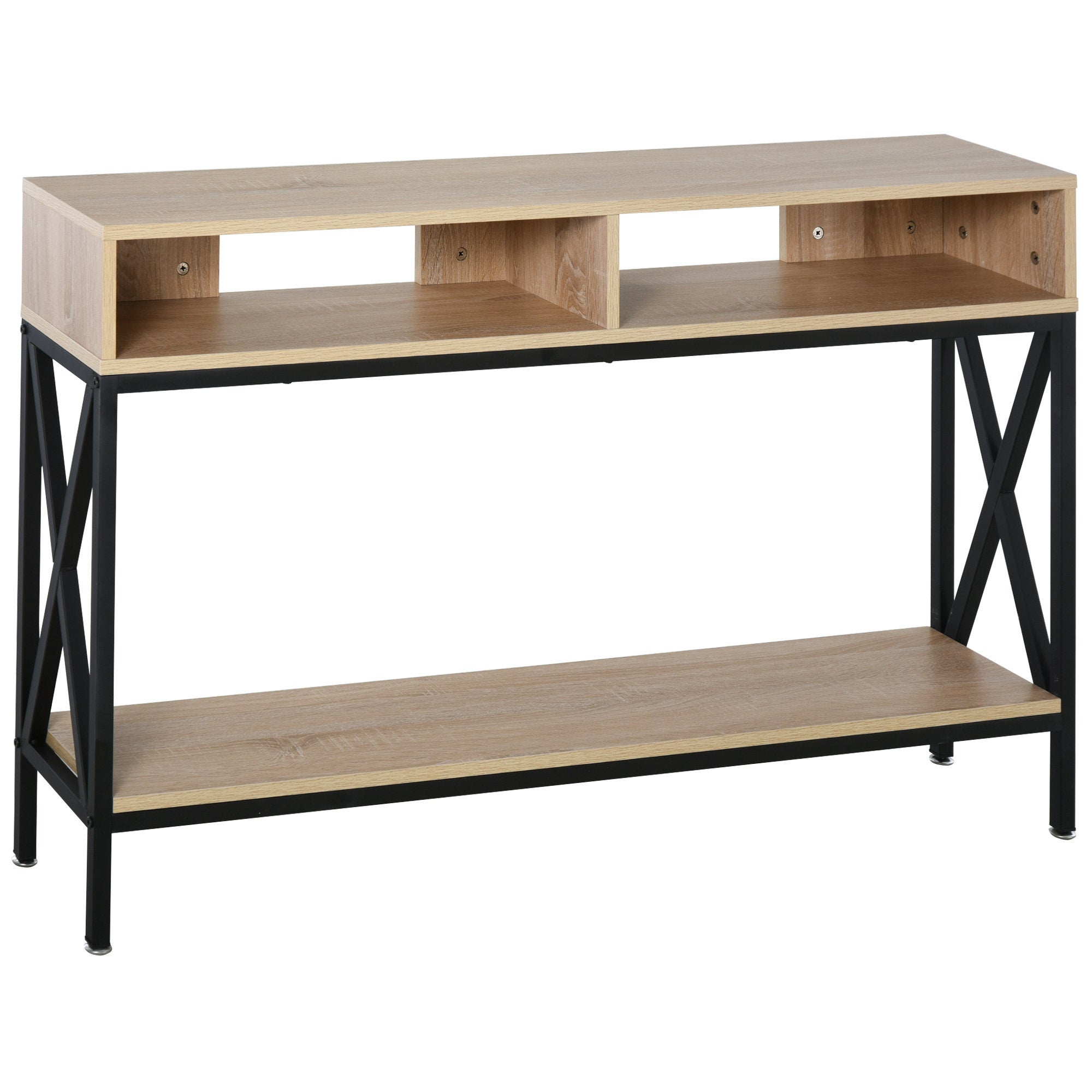 Table de Console Table d'Entrée Industriel 120 x 23,5 x 75 cm Bois ...