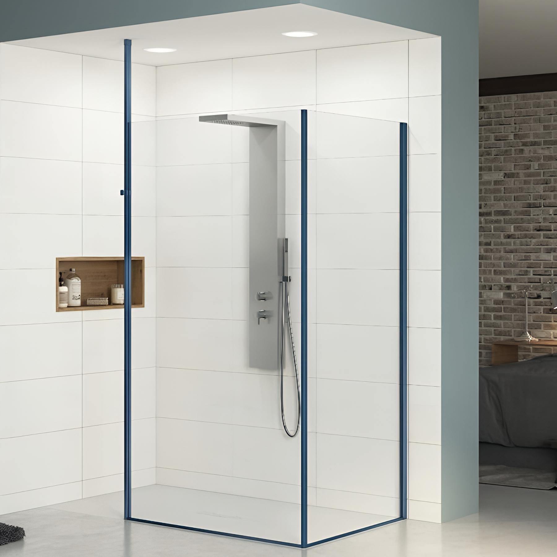 Pared de ducha fija EKINOX esquina referencia (para montaje con EKINOX ...