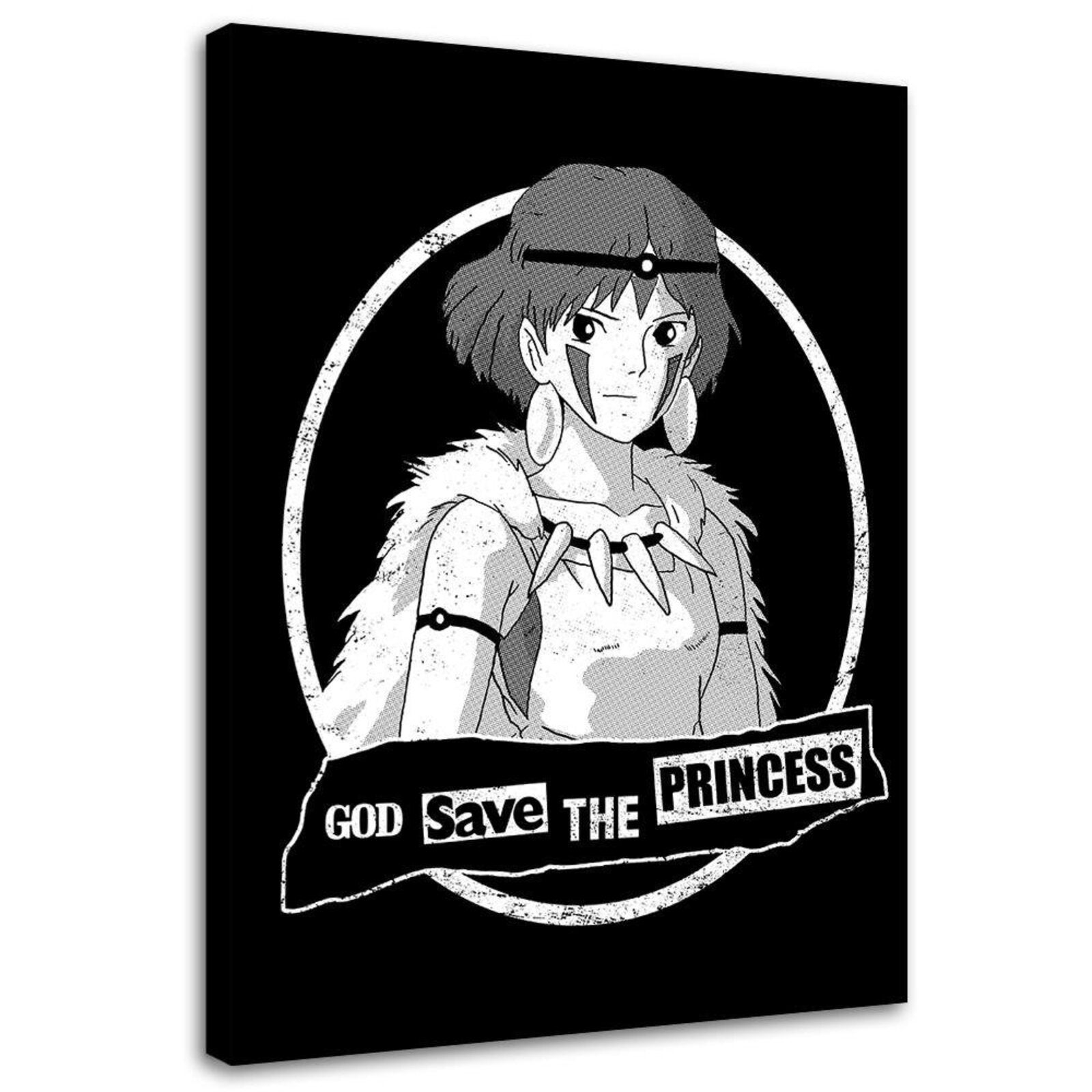 Tableau Ghibli Princesse Mononoke God Save the Princess - 40 x 60 cm ...