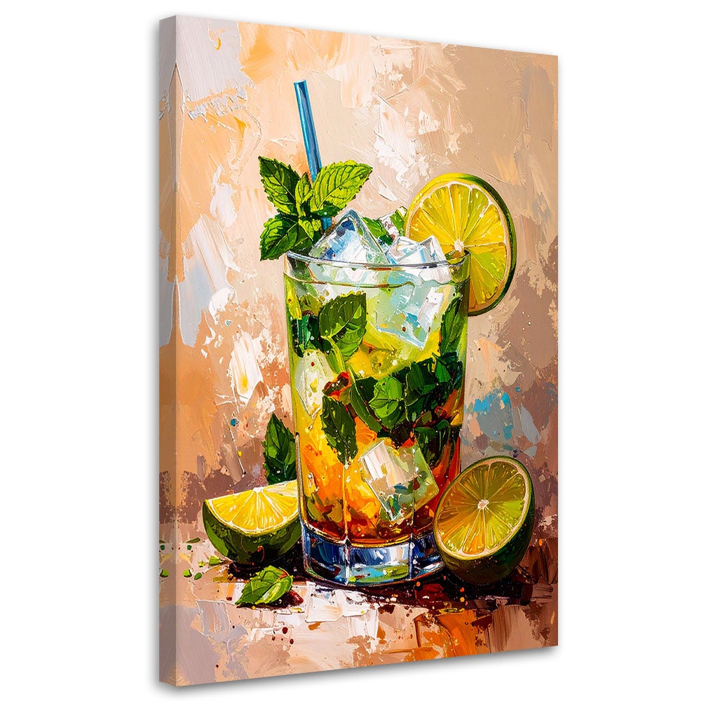 Impression sur Toile Boisson Mojito Cocktail 40x60 | Leroy Merlin