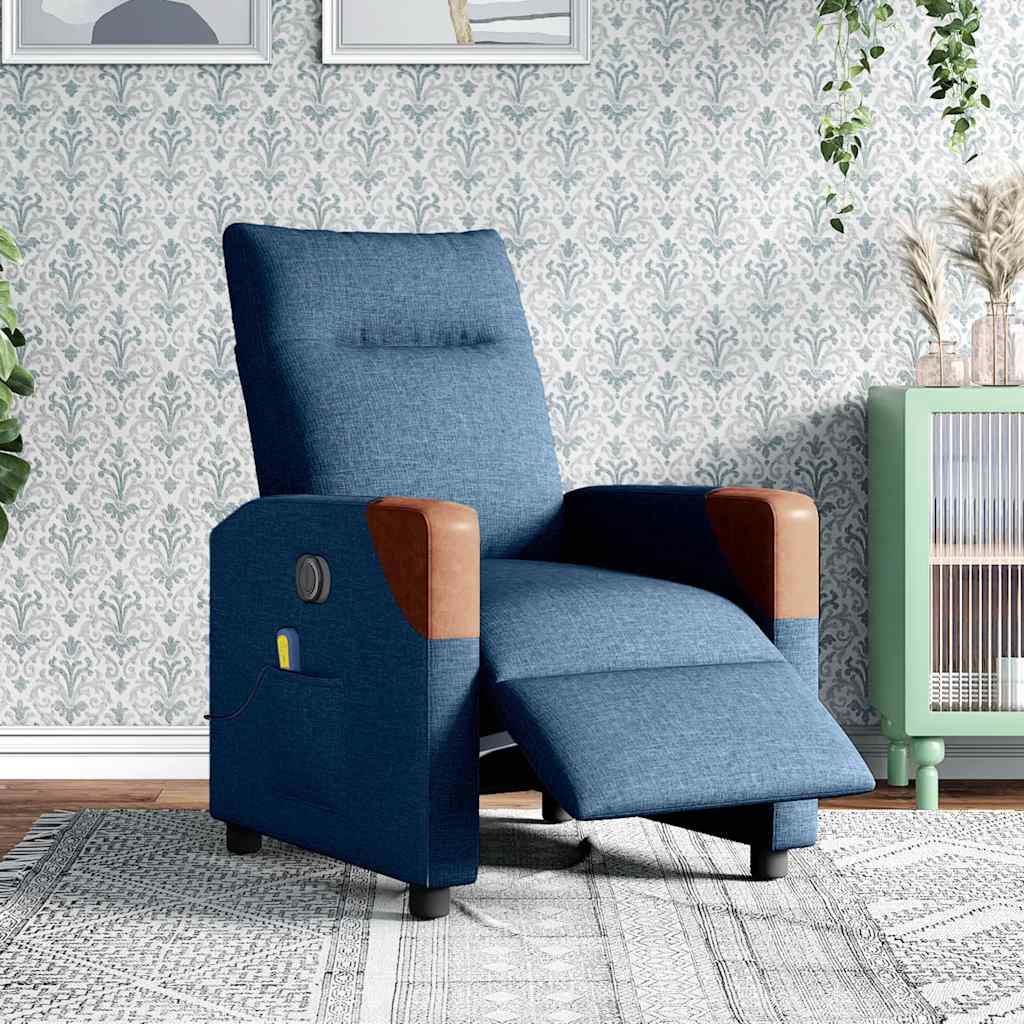 Fauteuil de relaxation | Fauteuil inclinable de massage électrique Bleu ...