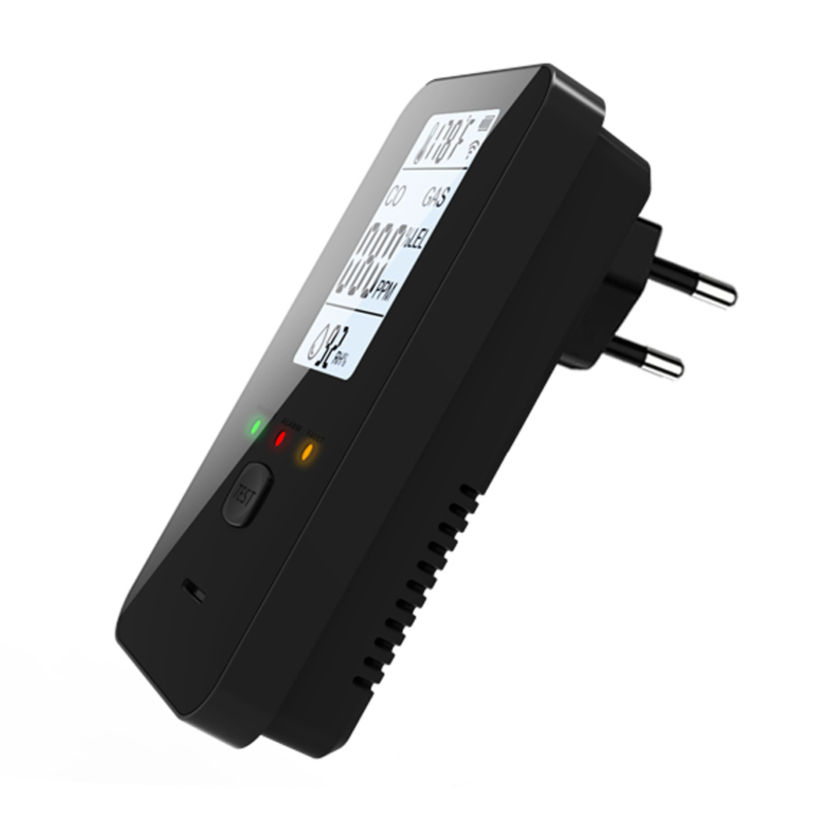4-in-1 Natural Gas & voiturebon Monoxide Detector avec Temperature ...