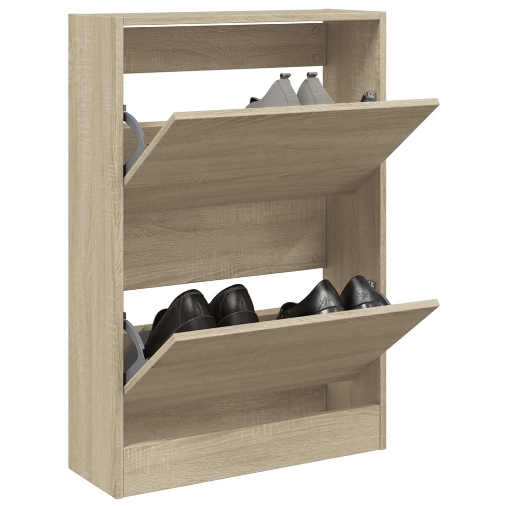 Zapatero roble Sonoma 60x21x87,5 cm madera contrachapada | Leroy Merlin