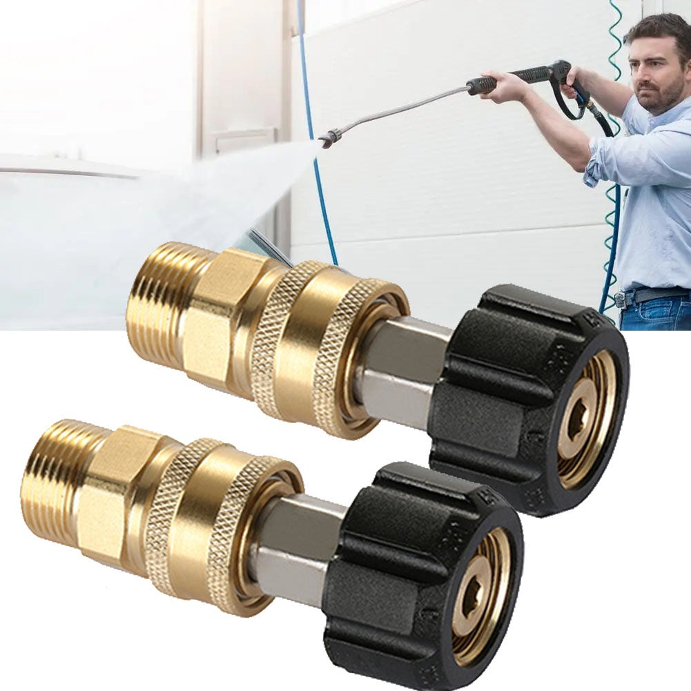 2 pièces 3/8 pouce à M22 14MM connecteur rapide haute pression lave ...