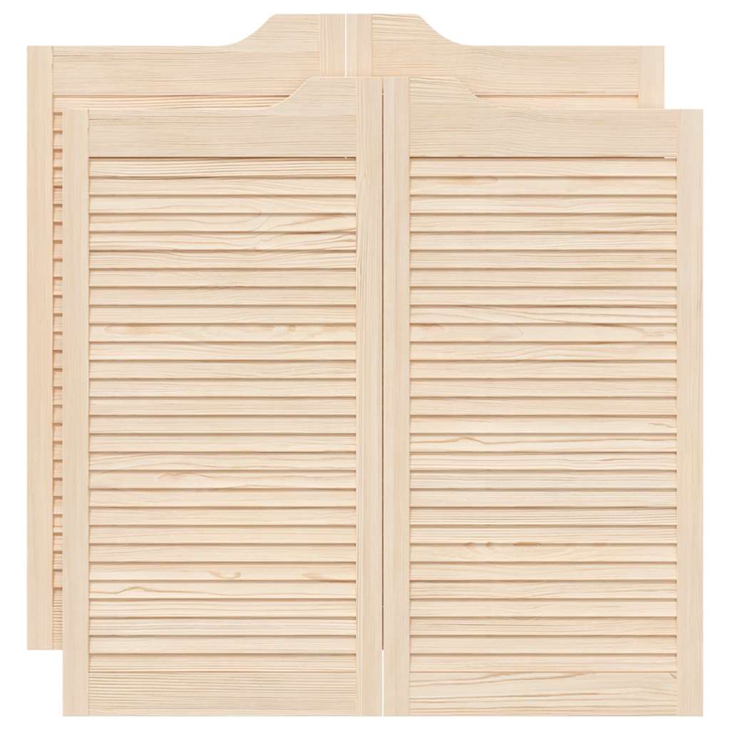 Portes battantes à persiennes 2paires 100x100cm bois massif Pin ...