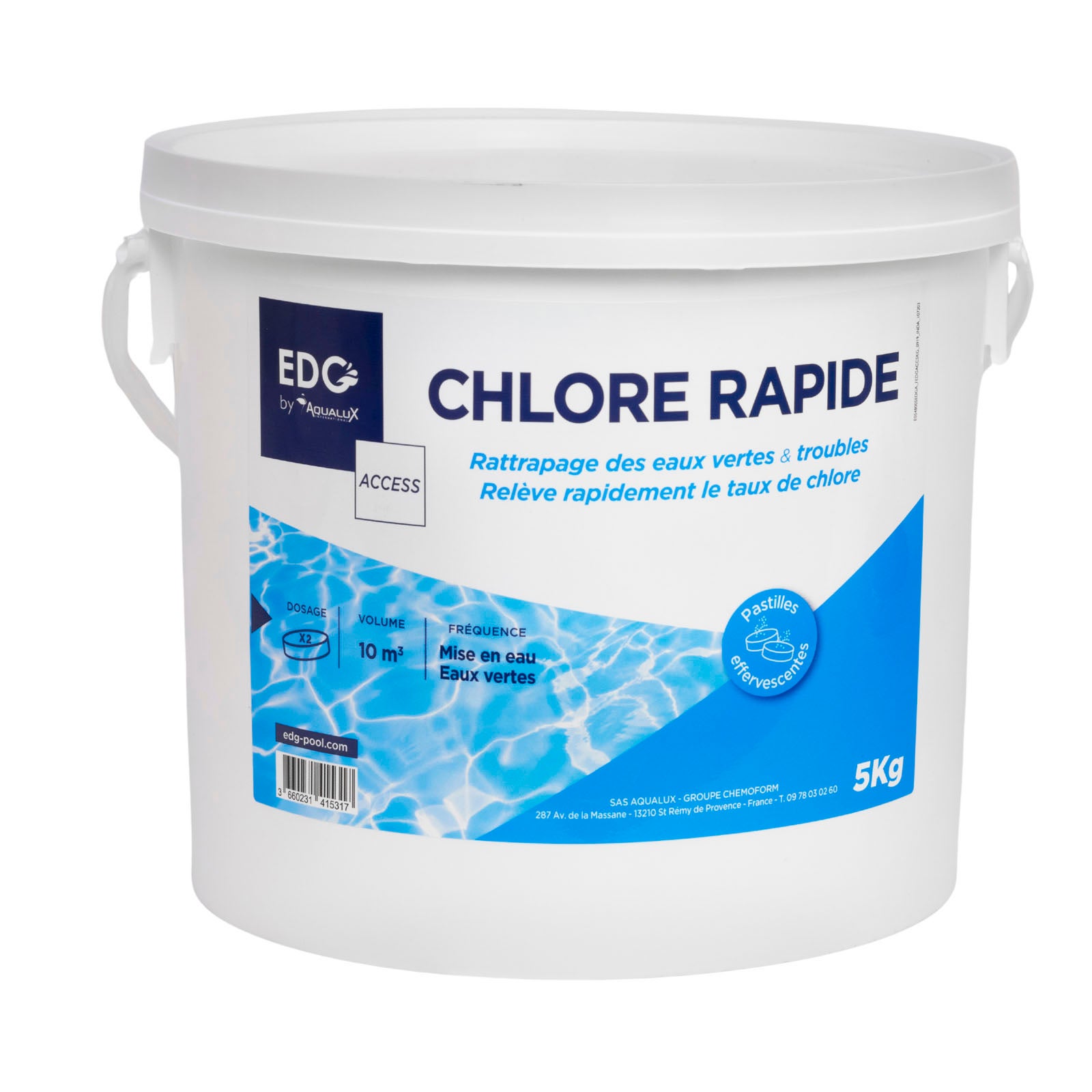 Chlore Choc Piscine - Action Rapide - Pastilles Spécial Eau Verte ...