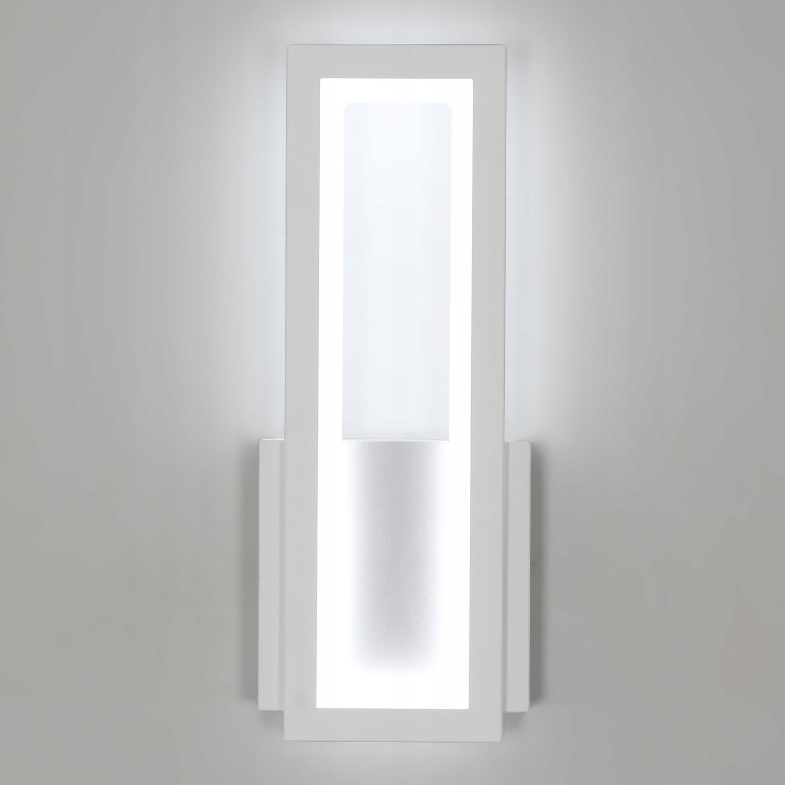 Aplique LED de pared rectangular blanco, 12 W, 6500 K, luz blanca fría ...