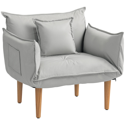 Fauteuil 2-en-1 avec coussin, fauteuil inclinable, fauteuil de sol avec ...