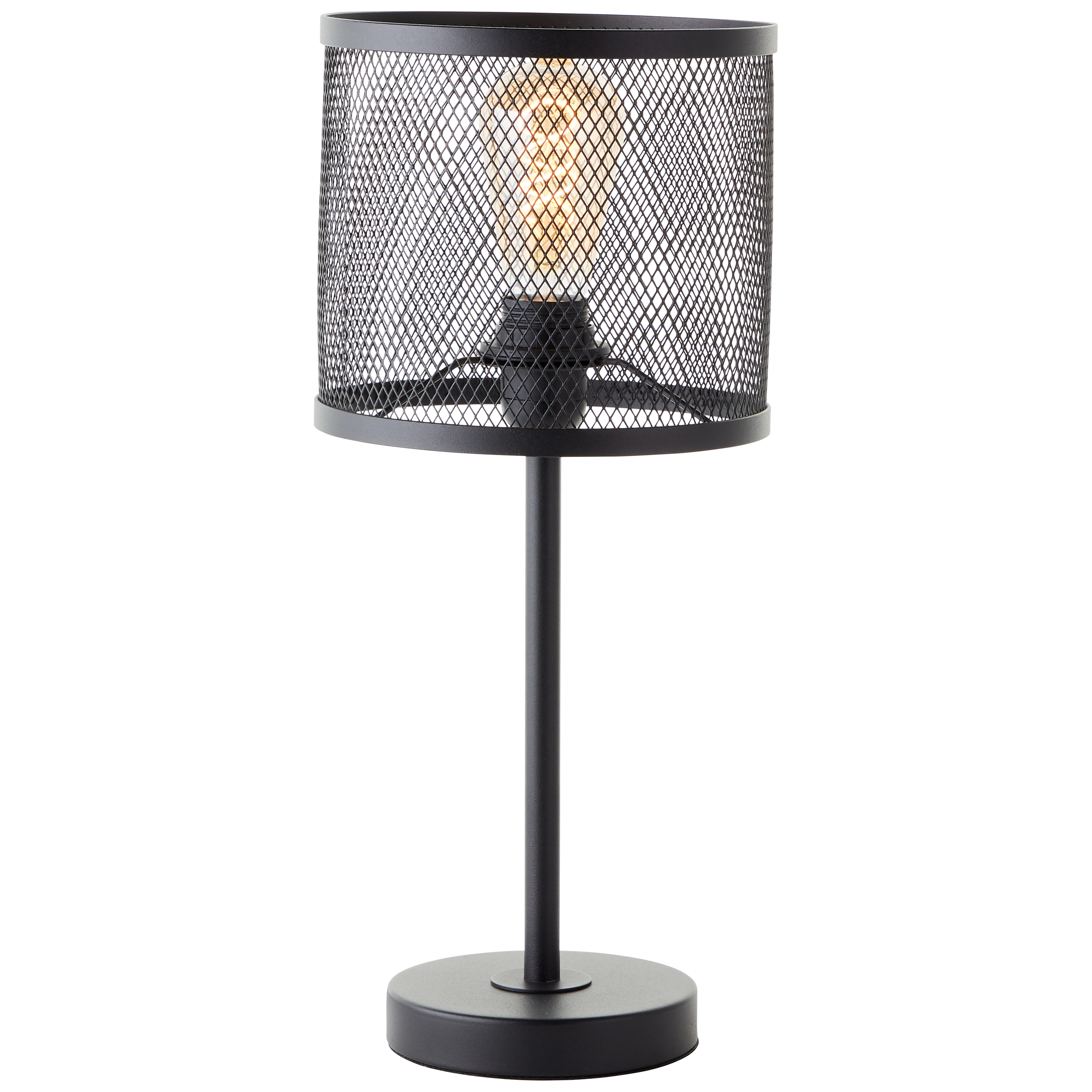 Brilliant lamp Maze lampe de table 20cm corindon noir métal/verre noir ...