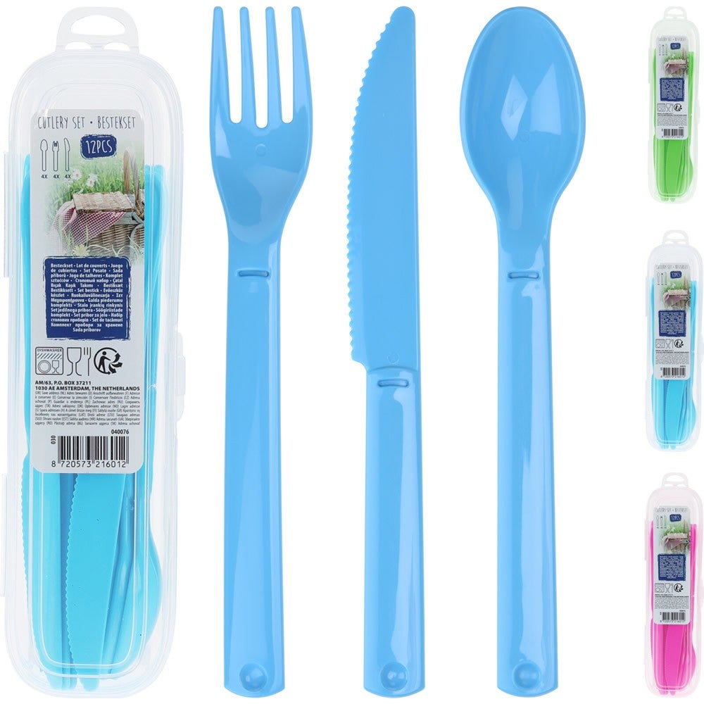 Cuberteria plastico 12 piezas surtida | Leroy Merlin