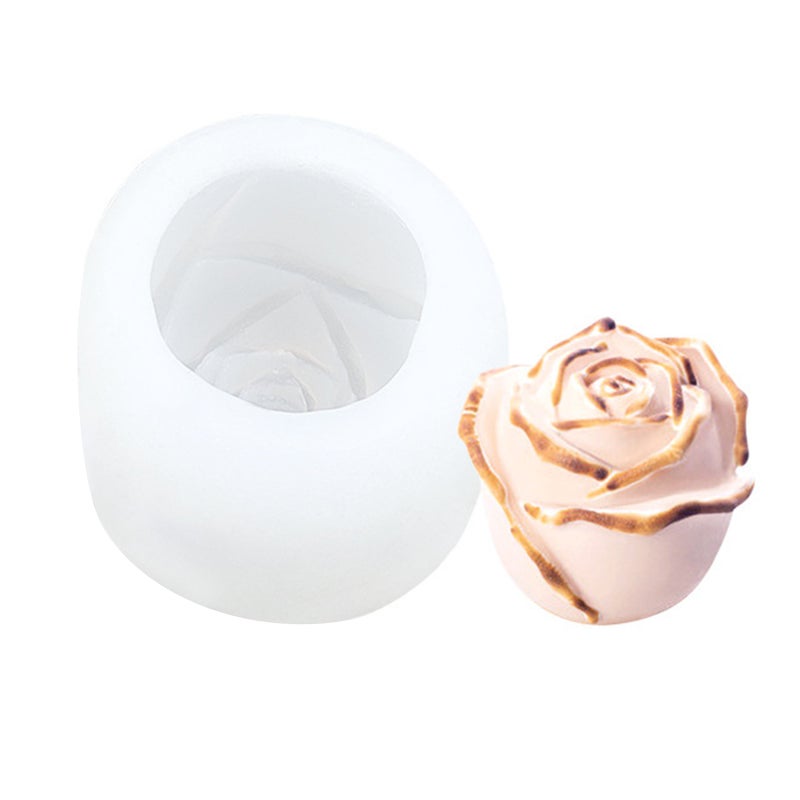Molde de silicona de grado alimenticio con forma de rosa: ideal para ...