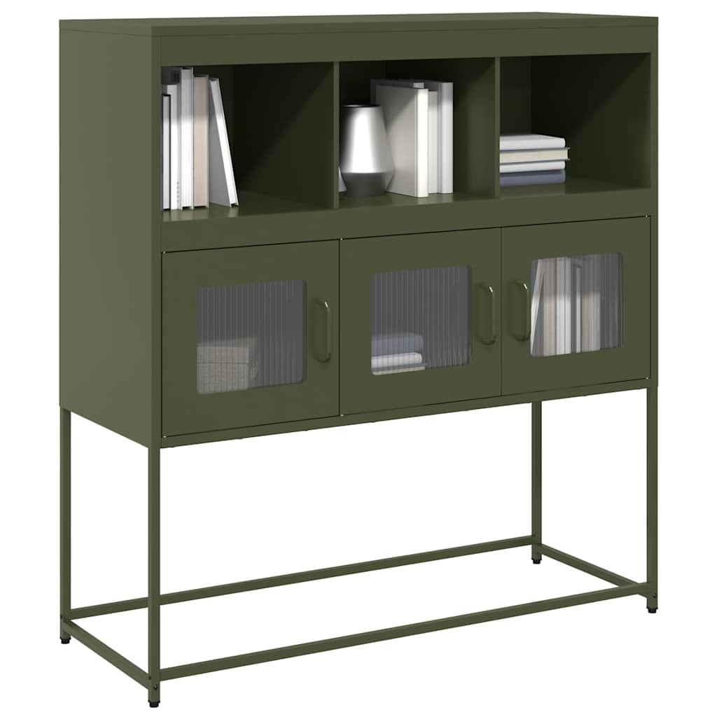 Buffet vert olive 100,5x39x107 cm acier laminé à froid | Leroy Merlin